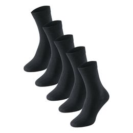 Socken Schiesser "Bluebird", Damen, Gr. 35-38, 000, schwarz, Baumwollmischung, elastisch, Socken Socken, mit druckfreiem Bund