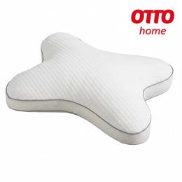 Nackenkissen OTTO HOME "Nackenst&uuml;tzkissen Schmetterling 54x44 cm", wei&szlig;, B:54cm H:15cm L:44cm, Bezug: 60% Baumwolle, 40% Viskose. F&uuml;llung: 100% Polyurethan, Funktionskissen, ergonomisches Nackenst&uuml;tzkissen f&uuml;r alle Schlafpositionen