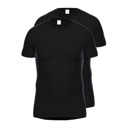 Unterhemd Ammann "2er Pack T-Shirt Unterhemd Day Classic", Herren, Gr. 5, N-Gr, anthrazit, Obermaterial: 75% Baumwolle CO. 25% Polyester PES., Unterhemden Unterhemd