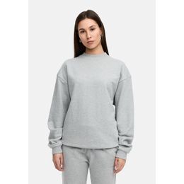 Sweatshirt DAILY COTTON "Daily Cotton Sweatshirt OVERSIZE CREW-NECK PULLOVER", M&auml;dchen, Gr. S, grau (light grau melange), Obermaterial: 100% Baumwolle CO., Rundhals, Sweatshirts Sweatshirt