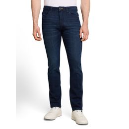 5-Pocket-Jeans Tom Tailor "Style JHOSH", Herren, Gr. 32, L&auml;nge 34, rinsed blau denim, Denim/Jeans, Obermaterial: 98% Baumwolle, 2% Elasthan, unifarben, regular fit lang, Jeans 5-Pocket-Jeans, mit Stretch