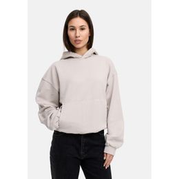 Hoodie DAILY COTTON "Daily Cotton Kapuzenpullover OVERSIZE HOODIE BOXY-FIT", M&auml;dchen, Gr. L, beige (grau washed), Obermaterial: 100% Baumwolle CO., Sweatshirts Hoodie