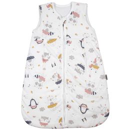 Babyschlafsack TUPTAM "Kugelschlafsack Baby Ganzjahres Schlafsack ohne &Auml;rmel wattiert" Gr. 56, feen tiere gelb rosa blau grau, Schlafs&auml;cke, Baby, L: 62cm, Obermaterial: 100% Baumwolle CO., L:62cm