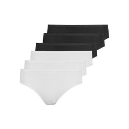 Jazz-Pants Slips Nina von C. "6er Pack Jazzpant Slipboutique", Damen, Gr. 36, wei&szlig;, schwarz, Obermaterial: 93% Baumwolle CO. 7% Elasthan EL., Unterhosen