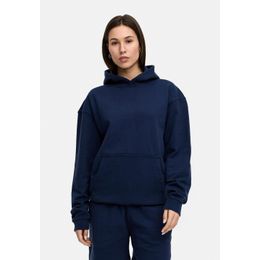 Hoodie DAILY COTTON "Daily Cotton Kapuzenpullover OVERSIZE HOODIE", M&auml;dchen, Gr. L, blau (navy washed), Obermaterial: 100% Baumwolle CO., Sweatshirts Hoodie