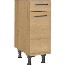 Unterschrank Nobilia "MIAMI", Ausrichtung w&auml;hlbar, vormontiert, in den Breiten 30, 45 und", front: eiche sierra nachbildung korpus: eiche sierra nachbildung, B:30cm H:87cm T:58,3cm, Schr&auml;nke, Unterschrank, 60 cm Breite, mit h&ouml;henverstellbaren Sockelf&uuml;&szlig;en, vormontiert