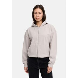 Kapuzensweatjacke DAILY COTTON "Daily Cotton Sweatjacke OVERSIZE ZIPPER-HOODIE BOXY-FIT", Jungen, Gr. L, grau washed, Obermaterial: 100% Baumwolle CO., Sweatjacken