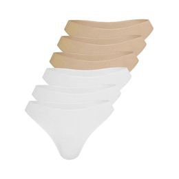 Jazz-Pants Slips Nina von C. "6er Pack Jazzpant Secret", Damen, Gr. 36, beige (caramel, wei&szlig;), Obermaterial: 95% Polyamid PA. 5% Elasthan EL., Unterhosen