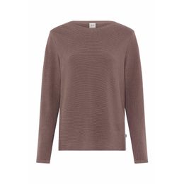 Strickpullover Brax "Style LESLEY", Damen, Gr. 34, braun (taupe), Strick, 100% Baumwolle, Rundhals, Pullover Strickpullover