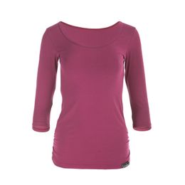 3/4-Arm-Shirt WINSHAPE "WS4", Damen, Gr. S, lila (berry love), 90% Baumwolle, 10% Elasthan, Rundhals, Shirts 3/4-Arm-Shirt