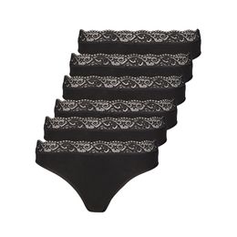 Jazz-Pants Slips Nina von C. "6er Pack Jazzpant Slipboutique", Damen, Gr. 36, schwarz, Obermaterial: 93% Baumwolle CO. 7% Elasthan EL., Unterhosen