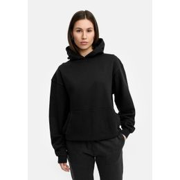 Hoodie DAILY COTTON "Daily Cotton Kapuzenpullover OVERSIZE HOODIE", M&auml;dchen, Gr. L, schwarz (schwarz washed), Obermaterial: 100% Baumwolle CO., Sweatshirts Hoodie