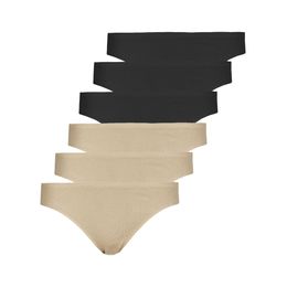 Jazz-Pants Slips Nina von C. "6er Pack Jazzpant Motion", Damen, Gr. 40, bunt (schwarz, nude), Obermaterial: 95% Modal CMD. 5% Elasthan EL., Unterhosen