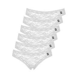 like it! Minislip LIKE IT "6er Pack Minislip Lisa", Damen, Gr. L, wei&szlig;, Obermaterial: 100% Polyamid PA., Unterhosen