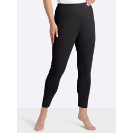 sheego Gro&szlig;e Gr&ouml;&szlig;en Leggings mit Rundum-Dehnbund, schwarz, Gr&ouml;&szlig;e 56 - Damen