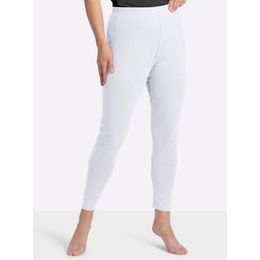 sheego Gro&szlig;e Gr&ouml;&szlig;en Leggings mit Rundum-Dehnbund, wei&szlig;, Gr&ouml;&szlig;e 50 - Damen