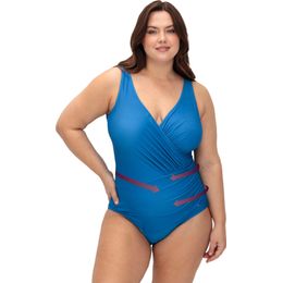 sheego Gro&szlig;e Gr&ouml;&szlig;en Badeanzug mit Shaping-Effekt, kobaltblau, Gr&ouml;&szlig;e 52F - Damen