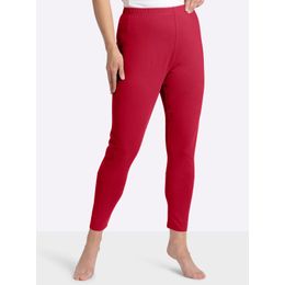 sheego Gro&szlig;e Gr&ouml;&szlig;en Leggings mit Rundum-Dehnbund, rot, Gr&ouml;&szlig;e 56 - Damen