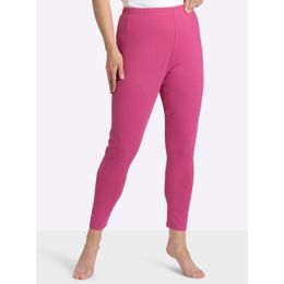 sheego Gro&szlig;e Gr&ouml;&szlig;en Leggings mit Rundum-Dehnbund, fuchsia, Gr&ouml;&szlig;e 48 - Damen
