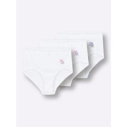 Speidel sheego Gro&szlig;e Gr&ouml;&szlig;en Slip aus supergek&auml;mmter Baumwolle, wei&szlig;, Gr&ouml;&szlig;e 46 - Damen