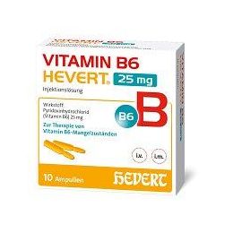 VITAMIN B6 HEVERT 25 mg Injektionsl&ouml;sung 10X2 ml