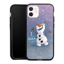 DeinDesign iPhone 12 mini Handy Silikon H&uuml;lle Case schwarz Handyh&uuml;lle Frozen Olaf Official Licensed Product Frozen
