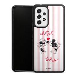DeinDesign Galaxy A53 5G Handy Gallery Case Handyh&uuml;lle 9H Geh&auml;rtetes Glas R&uuml;ckseite H&uuml;lle Disney Love Gallery Case