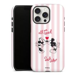 DeinDesign iPhone 15 Pro Max Handy Panzer Handyh&uuml;lle robuste Outdoor H&uuml;lle Schutzh&uuml;lle gl&auml;nzend Love Disney Tough Case
