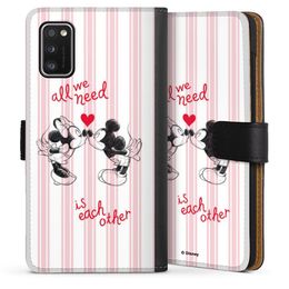 DeinDesign Galaxy A41 Handy Klapph&uuml;lle Handyh&uuml;lle aus Kunst Leder schwarz Flip Case Love Disney Sideflip mit Lasche
