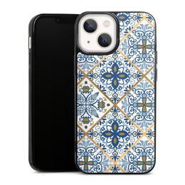 DeinDesign iPhone 13 Mini Handy Slim Case extra d&uuml;nn Silikon Handyh&uuml;lle schwarz H&uuml;lle Mandala Retro Mosaic Silikon Slim Case