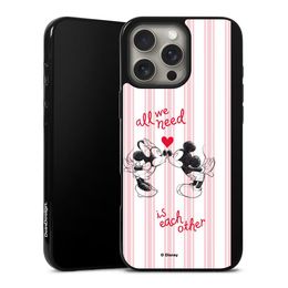 DeinDesign iPhone 16 Pro Max Handy Silikon H&uuml;lle Case schwarz Handyh&uuml;lle Love Disney