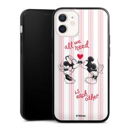 DeinDesign iPhone 12 mini Handy Slim Case extra d&uuml;nn Silikon Handyh&uuml;lle schwarz H&uuml;lle Love Disney Silikon Slim Case