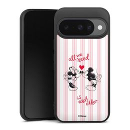 DeinDesign Google Pixel 10 Pro Handy Premium Silikon H&uuml;lle Handyh&uuml;lle schwarz Case Love Disney Silikon Premium Case
