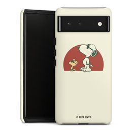 DeinDesign Google Pixel 6 Handy Panzer Handyh&uuml;lle robuste Outdoor H&uuml;lle Schutzh&uuml;lle matt Snoopy Official Licensed Product Kindheit Tough Case