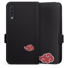 DeinDesign Galaxy A50 Handy Klapph&uuml;lle Handyh&uuml;lle aus Kunst Leder schwarz Flip Case Naruto Shippuden Akatsuki Official Licensed Product Sideflip mit Lasche