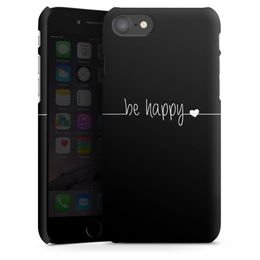 DeinDesign iPhone SE (2020) Handy Premium Case Smartphone Handyh&uuml;lle Schutzh&uuml;lle matt Sayings Happiness Statement Premium Case