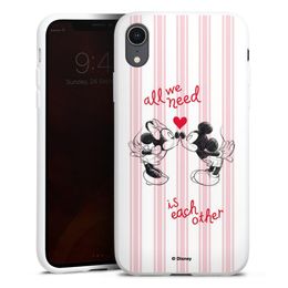 DeinDesign iPhone Xr Handy Silikon H&uuml;lle Case wei&szlig; Handyh&uuml;lle Love Disney Silikon Case