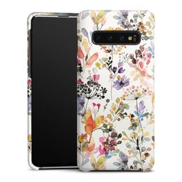 DeinDesign Galaxy S10 Handy Premium Case Smartphone Handyh&uuml;lle Schutzh&uuml;lle matt Pastel Flower Muster Premium Case