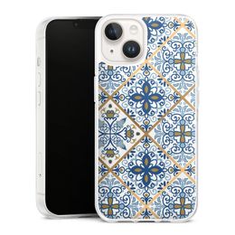 DeinDesign iPhone 14 Handy Silikon H&uuml;lle Case transparent Handyh&uuml;lle Mandala Retro Mosaic Silikon Case