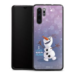DeinDesign Huawei P30 Pro Handy Silikon H&uuml;lle Case schwarz Handyh&uuml;lle Frozen Olaf Official Licensed Product Frozen