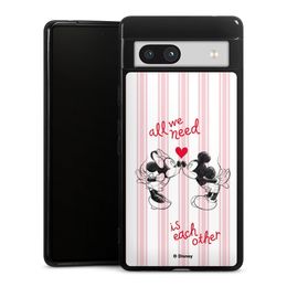 DeinDesign Google Pixel 7a Handy Silikon H&uuml;lle Case schwarz Handyh&uuml;lle Love Disney