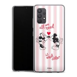DeinDesign Galaxy A32 4G Handy Silikon H&uuml;lle Case transparent Handyh&uuml;lle Love Disney Silikon Case