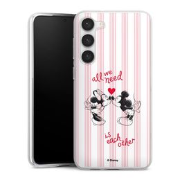 DeinDesign Galaxy S23+ Handy Silikon H&uuml;lle Case transparent Handyh&uuml;lle Love Disney Silikon Case