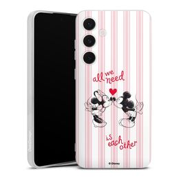DeinDesign Galaxy S24 FE 5G Handy Silikon H&uuml;lle Case transparent Handyh&uuml;lle Love Disney Silikon Case