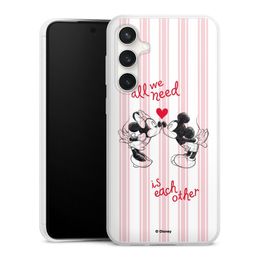DeinDesign Galaxy S23 FE Handy Slim Case Silikon Handyh&uuml;lle transparent H&uuml;lle extra d&uuml;nn Love Disney Silikon Slim Case