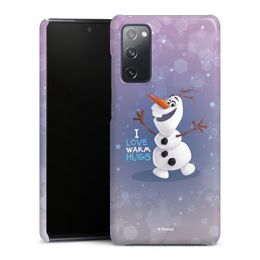 DeinDesign Galaxy S20 FE Handy Premium Case Smartphone Handyh&uuml;lle Schutzh&uuml;lle gl&auml;nzend Frozen Olaf Official Licensed Product Frozen Premium Case