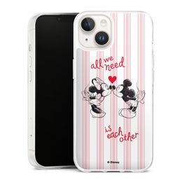 DeinDesign iPhone 14 Handy Silikon H&uuml;lle Case transparent Handyh&uuml;lle Love Disney Silikon Case