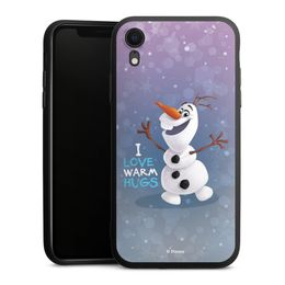 DeinDesign iPhone Xr Handy Premium Silikon H&uuml;lle Handyh&uuml;lle schwarz Case Frozen Olaf Official Licensed Product Frozen Silikon Premium Case