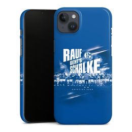 DeinDesign iPhone 14 Plus Handy Premium Case Smartphone Handyh&uuml;lle Schutzh&uuml;lle gl&auml;nzend Official Licensed Product Ascent Fc Schalke 04 Premium Case