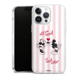 DeinDesign iPhone 14 Pro Max Handy Silikon H&uuml;lle Case transparent Handyh&uuml;lle Love Disney Silikon Case